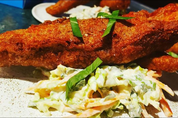 Chefs at Home: Beer Battered Tilapia with Coleslaw - Wulf's Fish